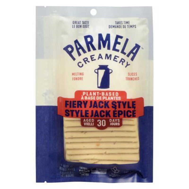 Parmela Creamery Plant Based Sliced Cheese Fiery Jack Style 198 g ...