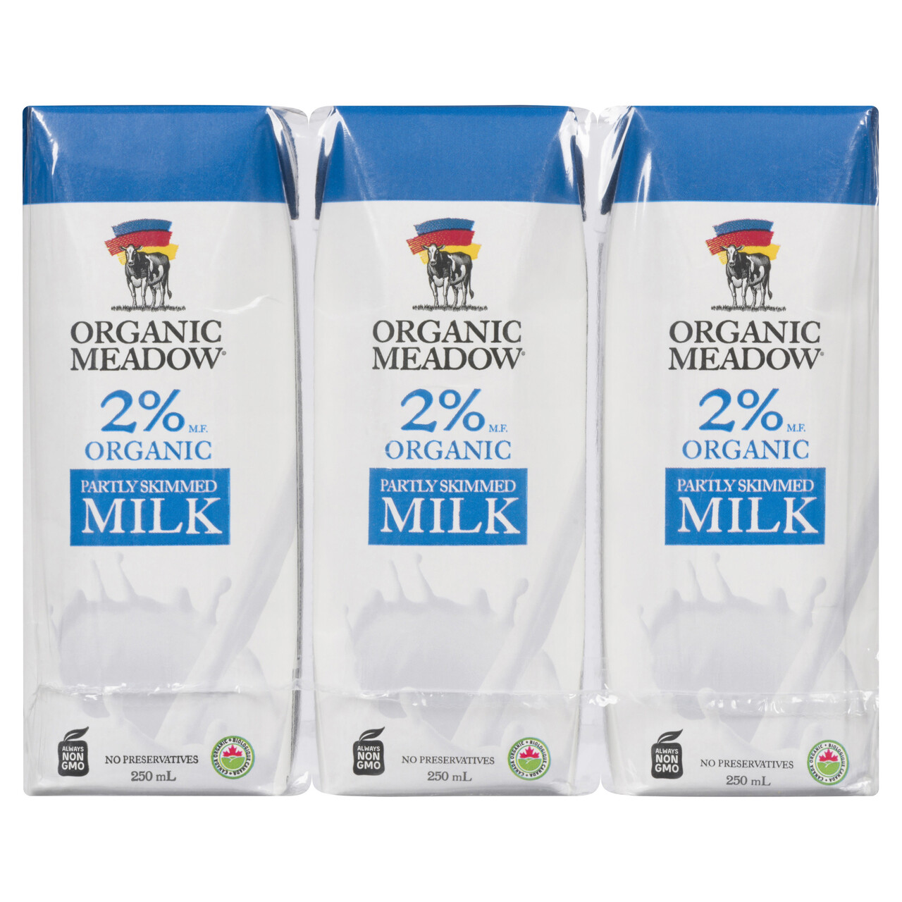 Organic Meadow Organic 2% Milk Partly Skimmed 3 x 250 ml - Voilà Online ...