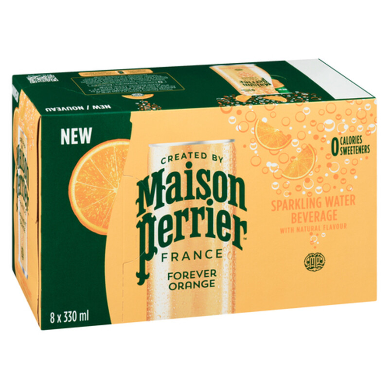 Maison Perrier Sparkling Water Orange 8 x 330 ml (cans) - Voilà Online ...