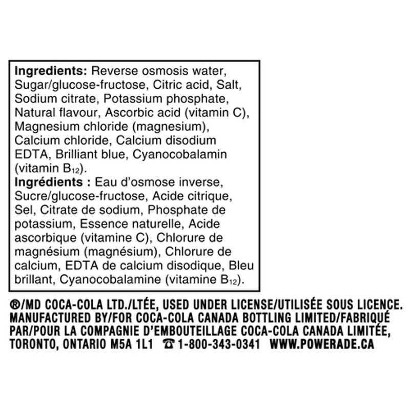 Powerade Sports Drink Mixed Berry 6 x 591 ml (bottles) - Voilà Online ...