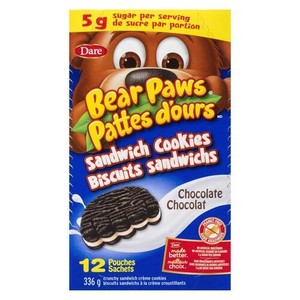 Dare Bear Paws Sandwich Cookies Chocolate Cream 336 g - Voilà Online ...