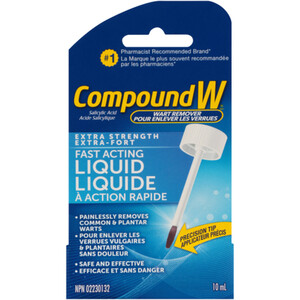 Compound W Salicylic Acid Liquid Wart Removal 10 ml - Voilà Online ...
