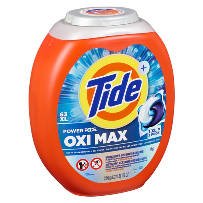 Tide Laundry Detergent Pods Oxi Max Original 63 Pacs - Voilà Online ...