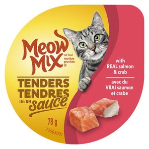Meow Mix Wet Cat Food Tenders In Sauce With Real Salmon And Crab 78 g - Voilà Online Groceries ...