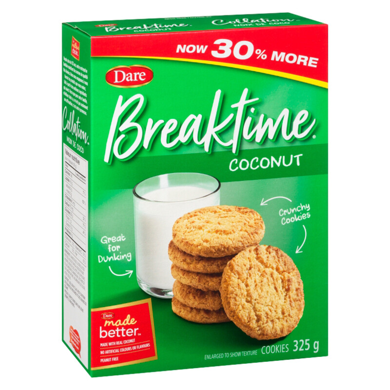 Dare Breaktime Peanut-Free Cookies Coconut 325 g - Voilà Online ...