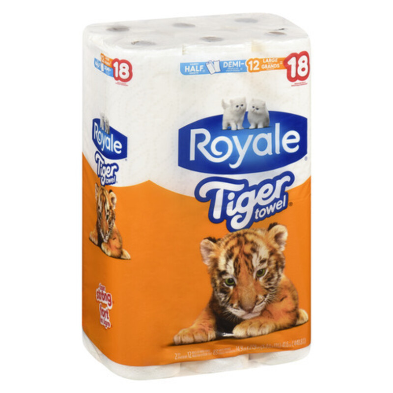 Royale Tiger Paper Towels 12 x 83 Sheets Rolls - Voilà Online Groceries ...