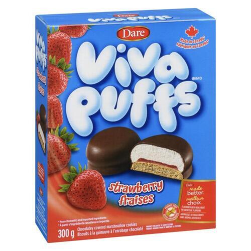 Dare Viva Puffs Cookies Strawberry 300 g - Voilà Online Groceries & Offers