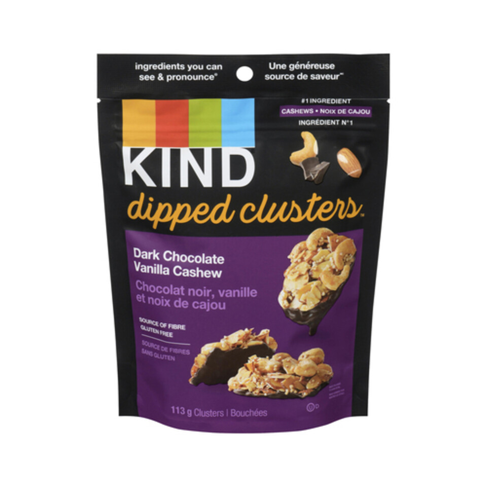 Kind Dipped Clusters Dark Chocolate Vanilla Cashew 113 g - Voilà Online ...