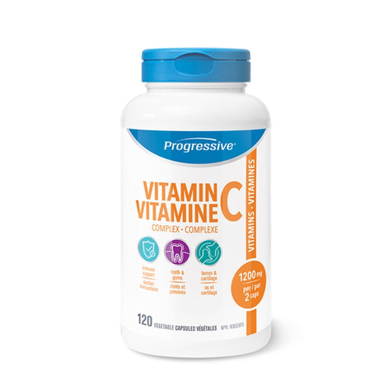 Progressive Vitamin C Complex Adult Formula 120 Vegetable Capsules ...