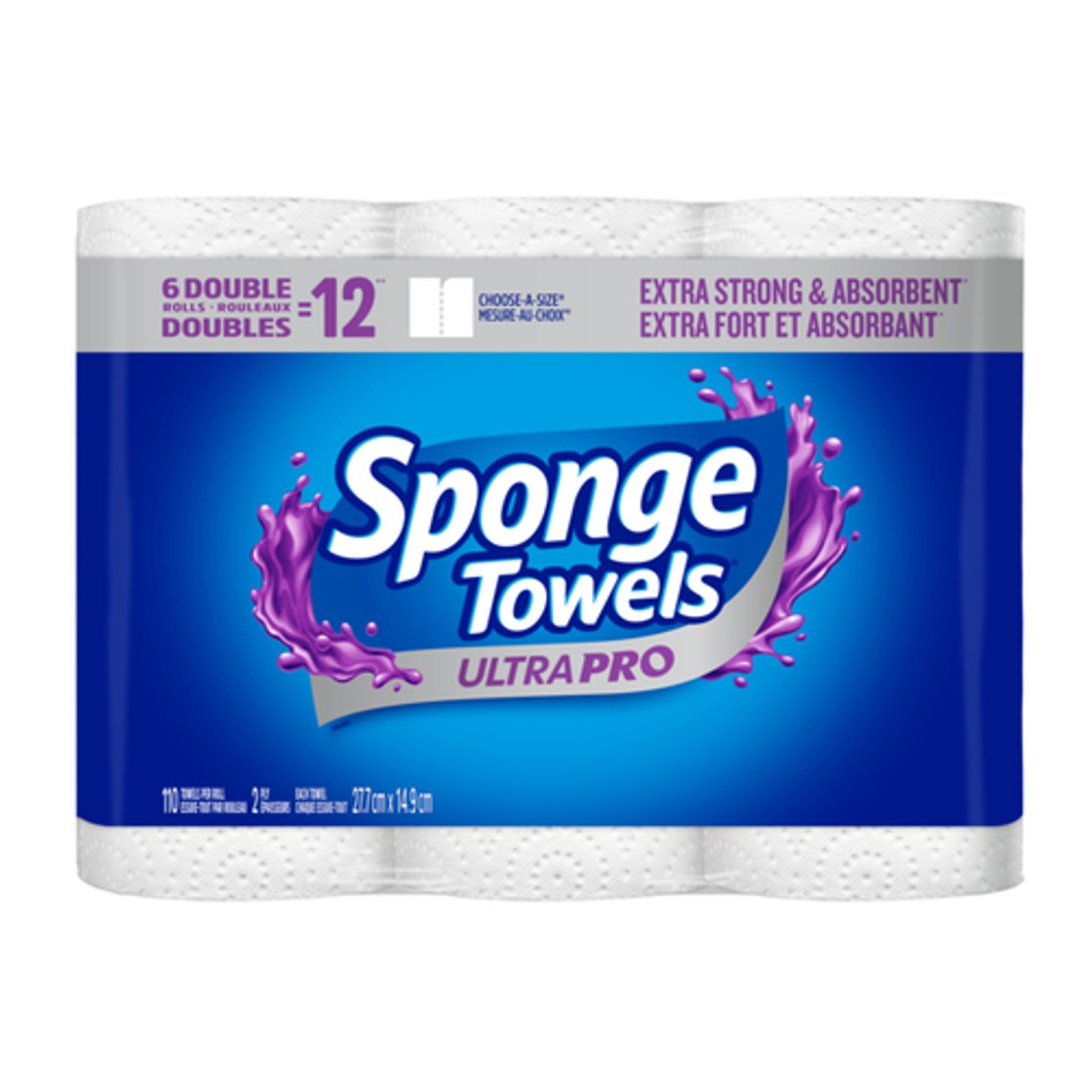 Sponge Towels Ultra Pro Paper Towel 2-Ply 6 Double Rolls x 110 Sheets ...