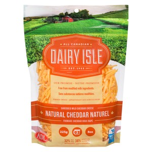 Dairy Isle Natural Shredded Cheddar 225 g - Voilà Online Groceries & Offers
