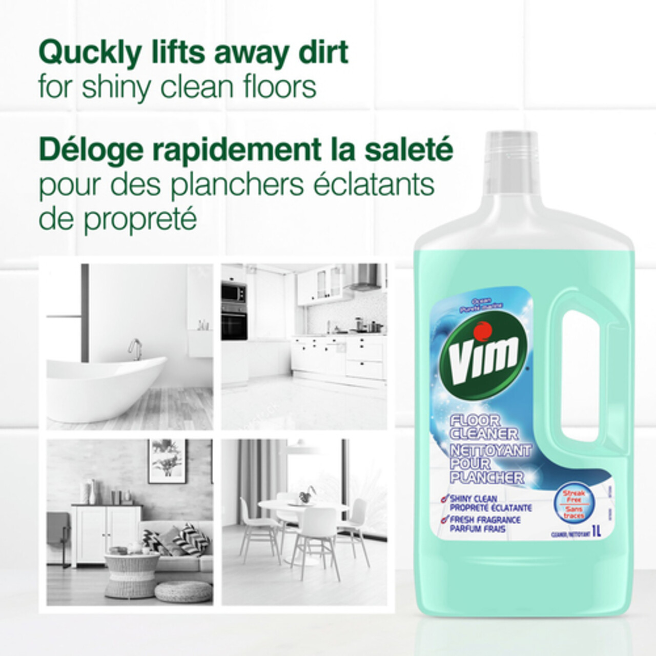 Vim Floor Cleaner Ocean Scent For A Streak Free Shine 1 L - Voilà ...