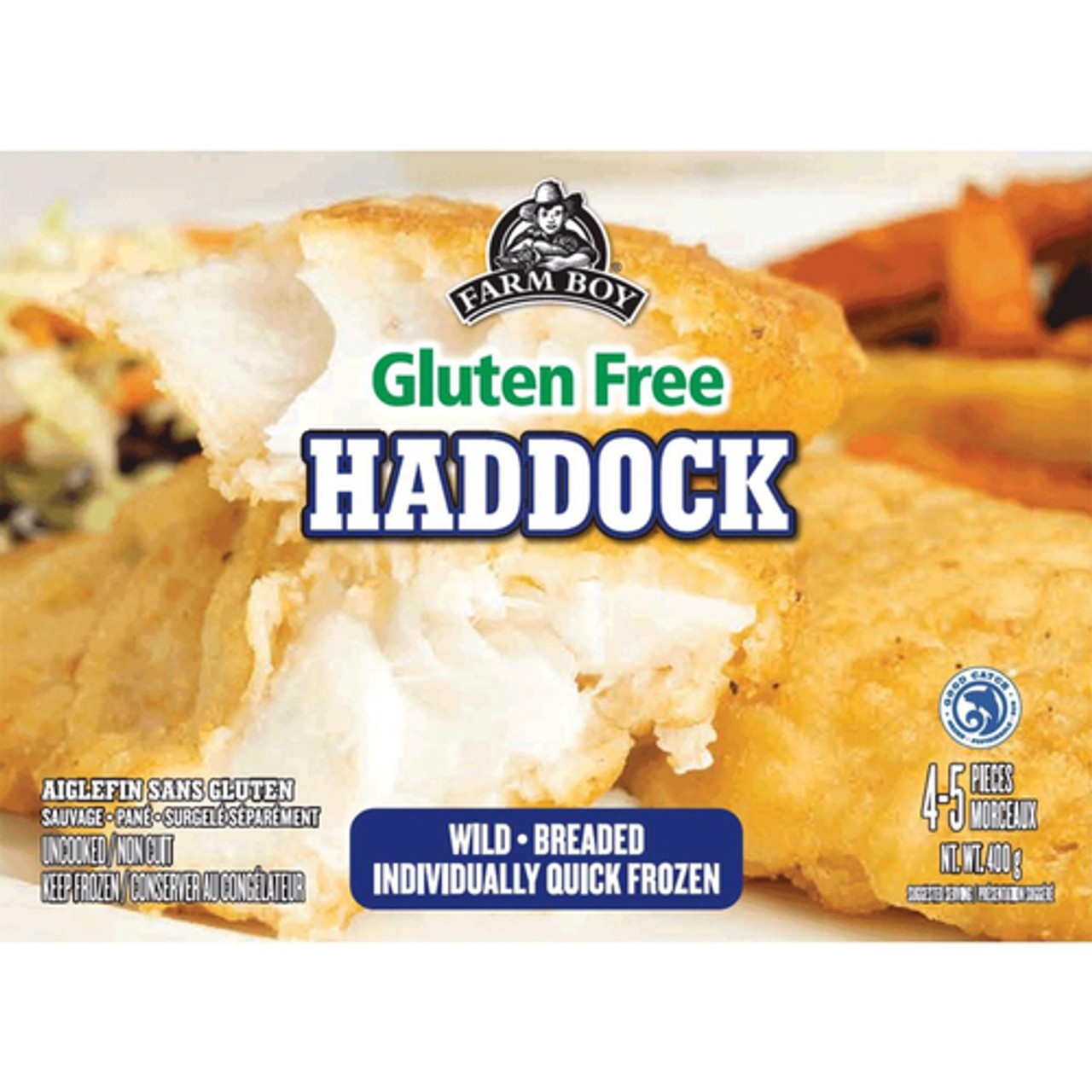 Farm Boy Frozen Breaded Gluten-Free Haddock 400 g - Voilà Online ...