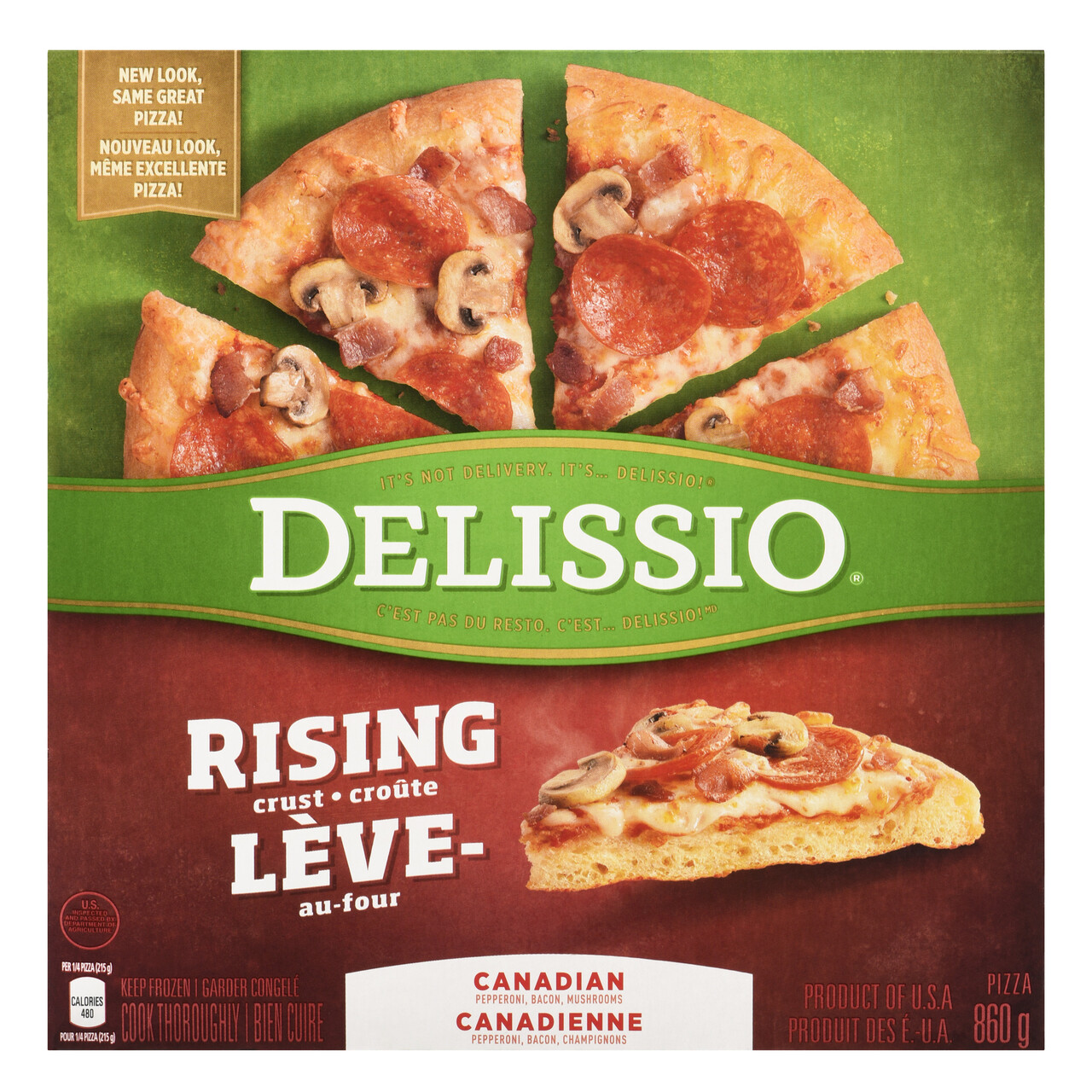 Delissio Canadian Frozen Pizza Rising Crust 860 g - Voilà Online ...