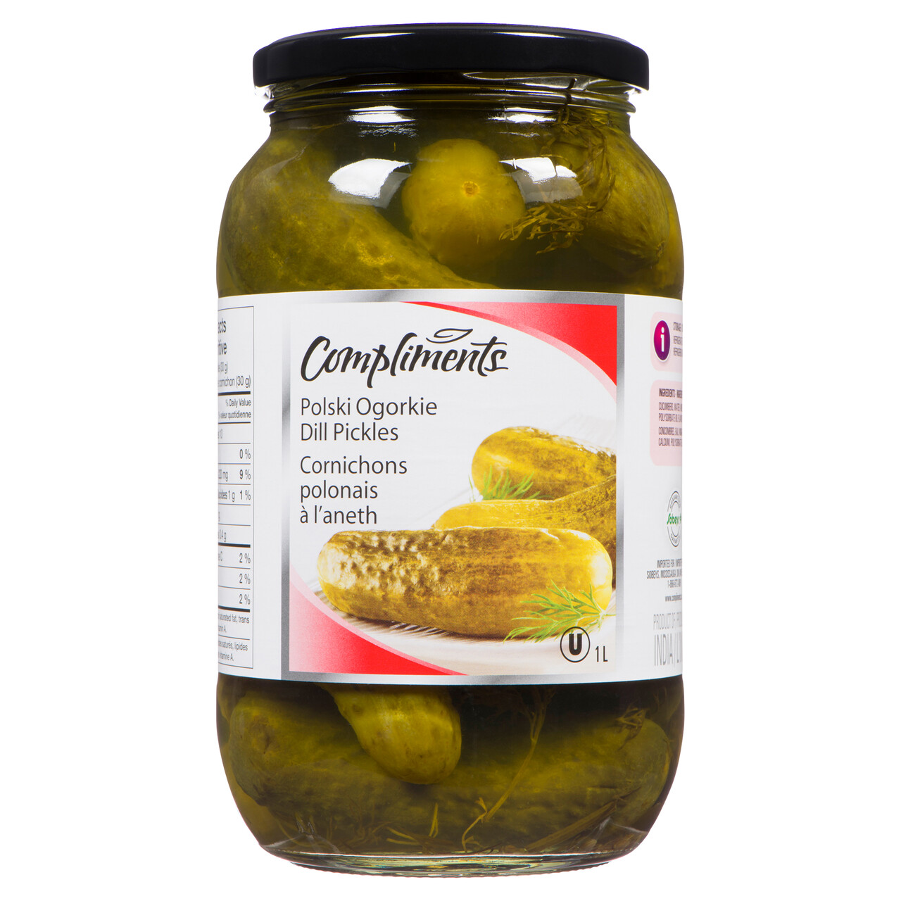 Compliments Pickles Polskie Ogorki 1 L - Voilà Online Groceries & Offers