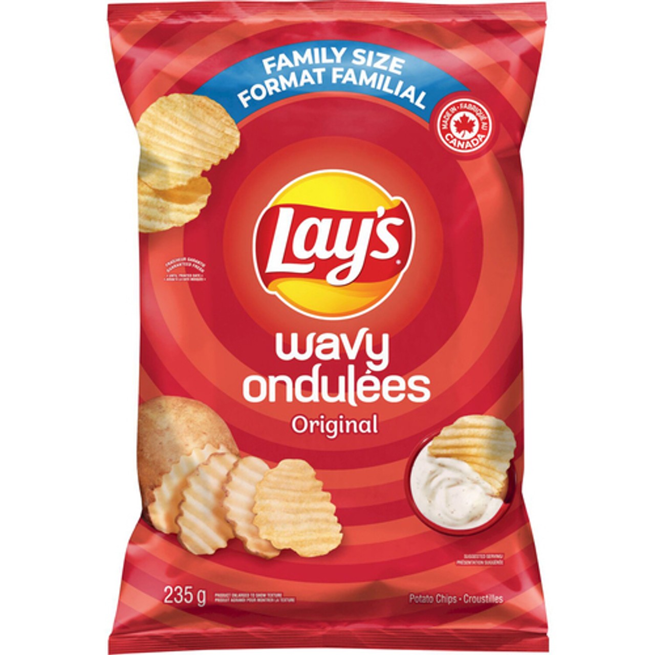 Lay's Wavy Potato Chips Original 235 g - Voilà Online Groceries & Offers