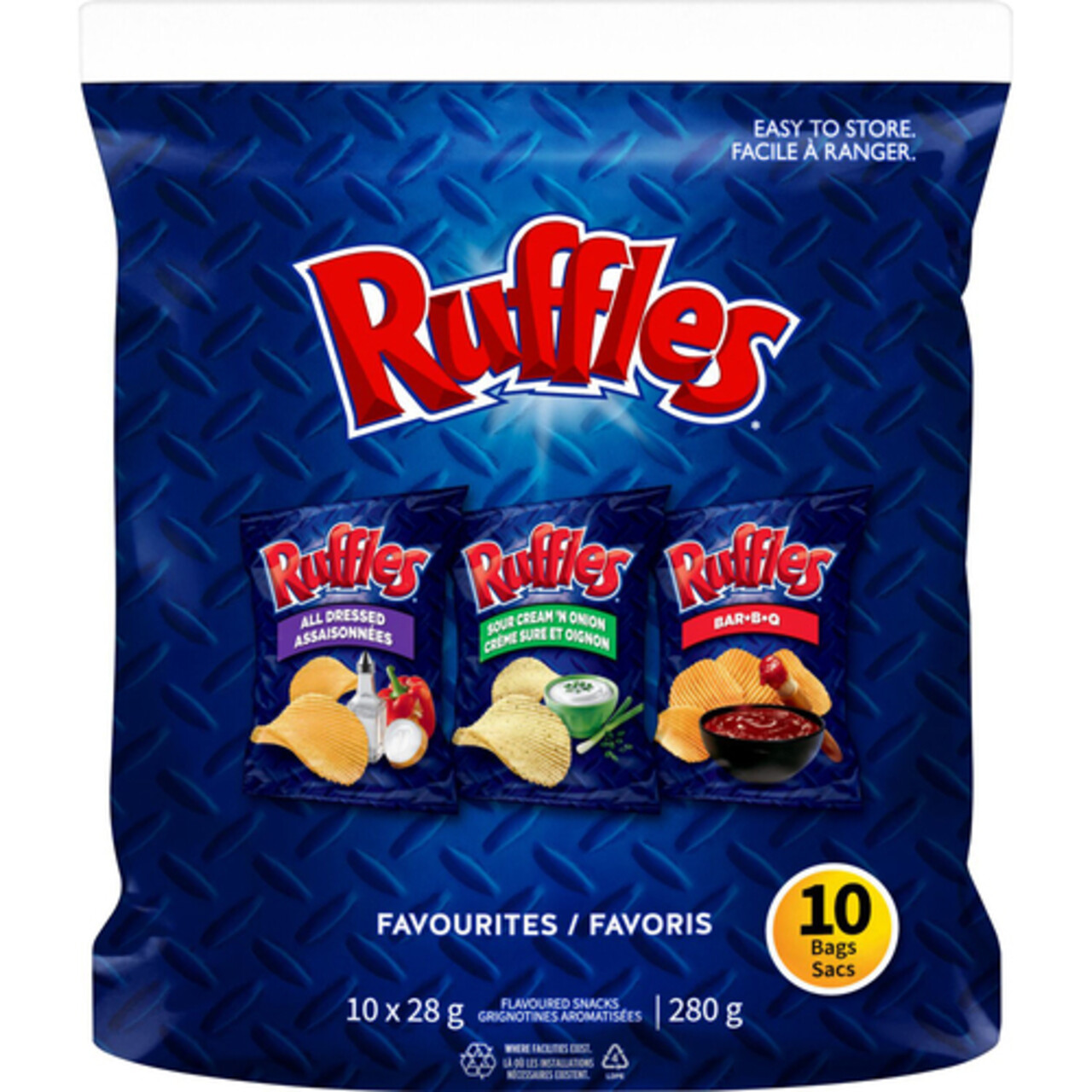Ruffles Potato Chips Favourites Variety Pack 10 x 28 g - Voilà Online ...