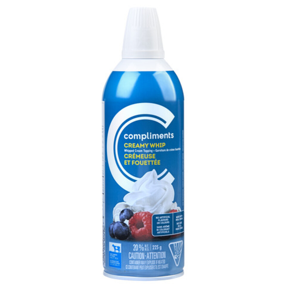 Compliments Whip Cream Regular 225 g - Voilà Online Groceries & Offers