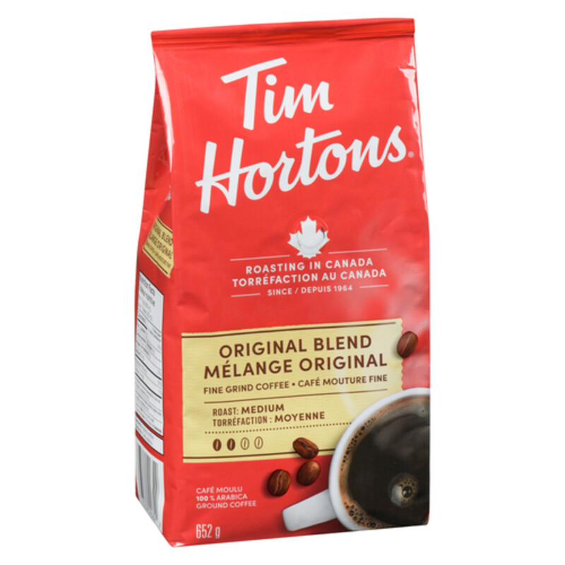 Tim Hortons Ground Coffee Bag Original 652 g - Voilà Online Groceries ...
