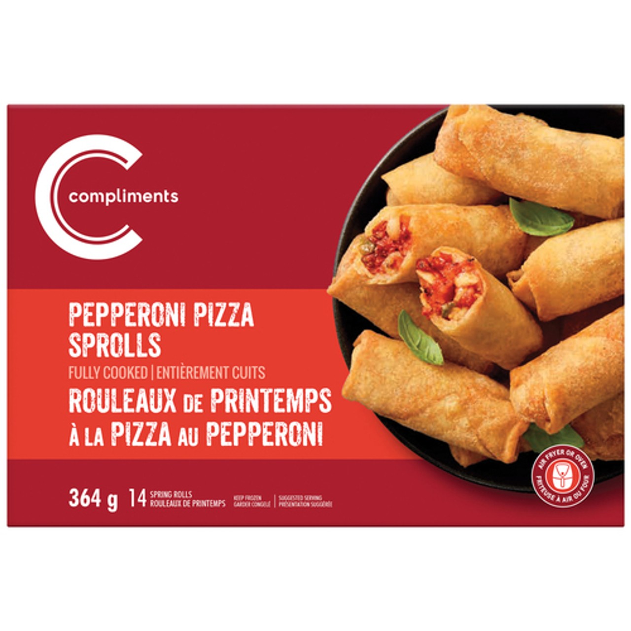 Compliments Pepperoni Pizza Sprolls 14 Spring Rolls 364 g - Voilà ...