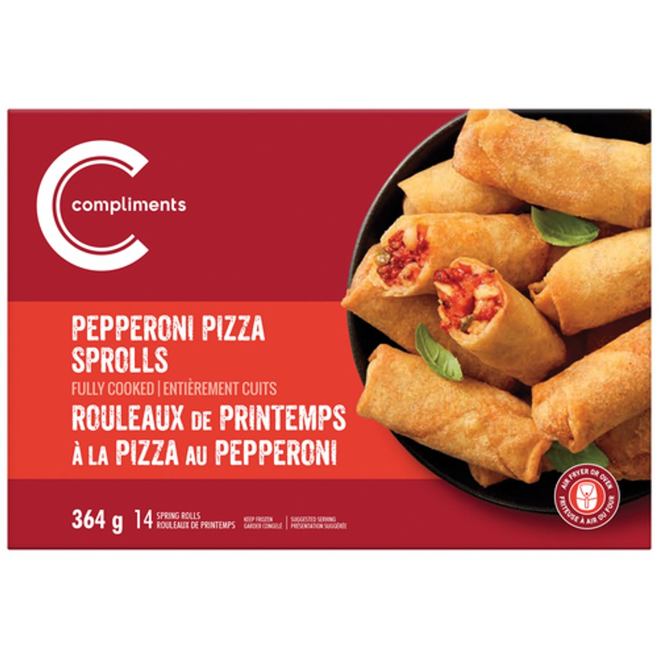 Compliments Pepperoni Pizza Sprolls 14 Spring Rolls 364 g - Voilà ...