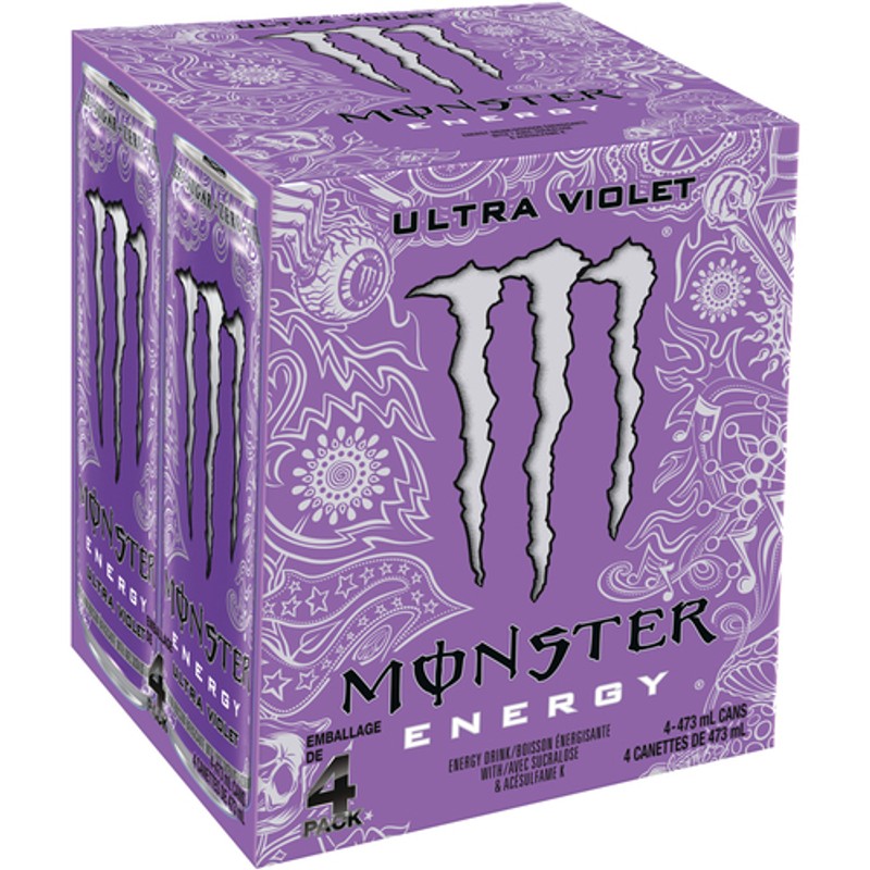 Monster Energy Drink Ultra Violet 4 x 473 ml (cans) - Voilà Online ...