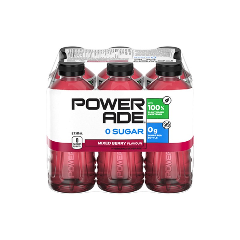 Powerade Zero Sport Drink Mixed Berry 6 x 591 ml (bottles) - Voilà ...