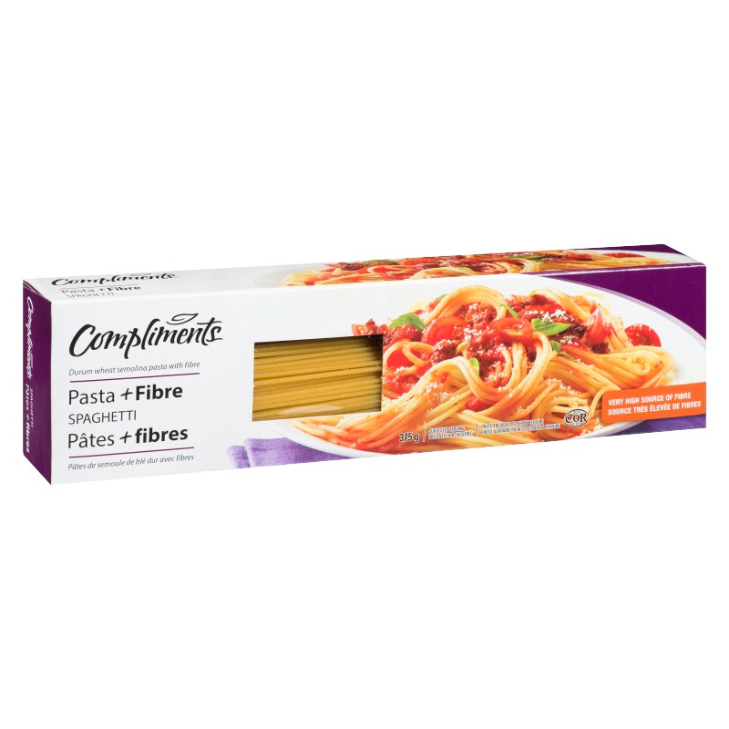 Compliments Spaghetti Dry Pasta + Fibre 375 g - Voilà Online Groceries ...