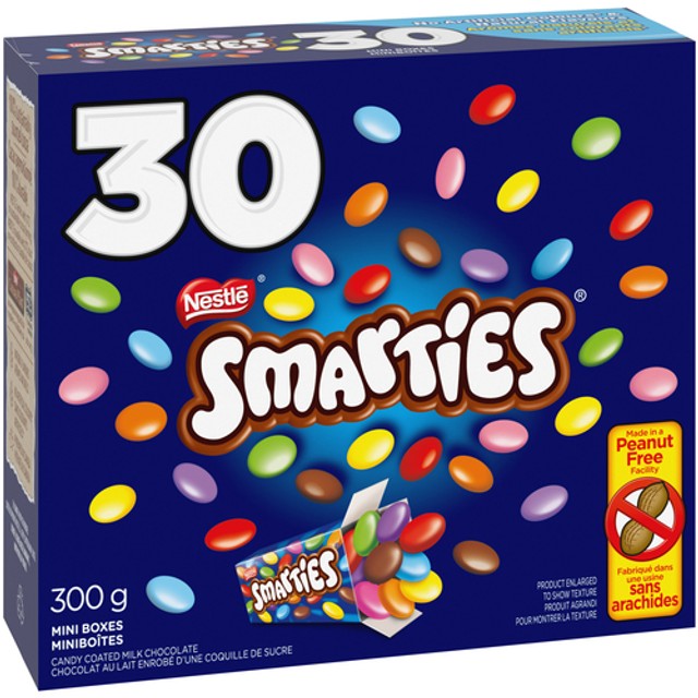 Nestle Smarties Chocolate Bars Mini 30 Count 300 g - Voilà Online ...