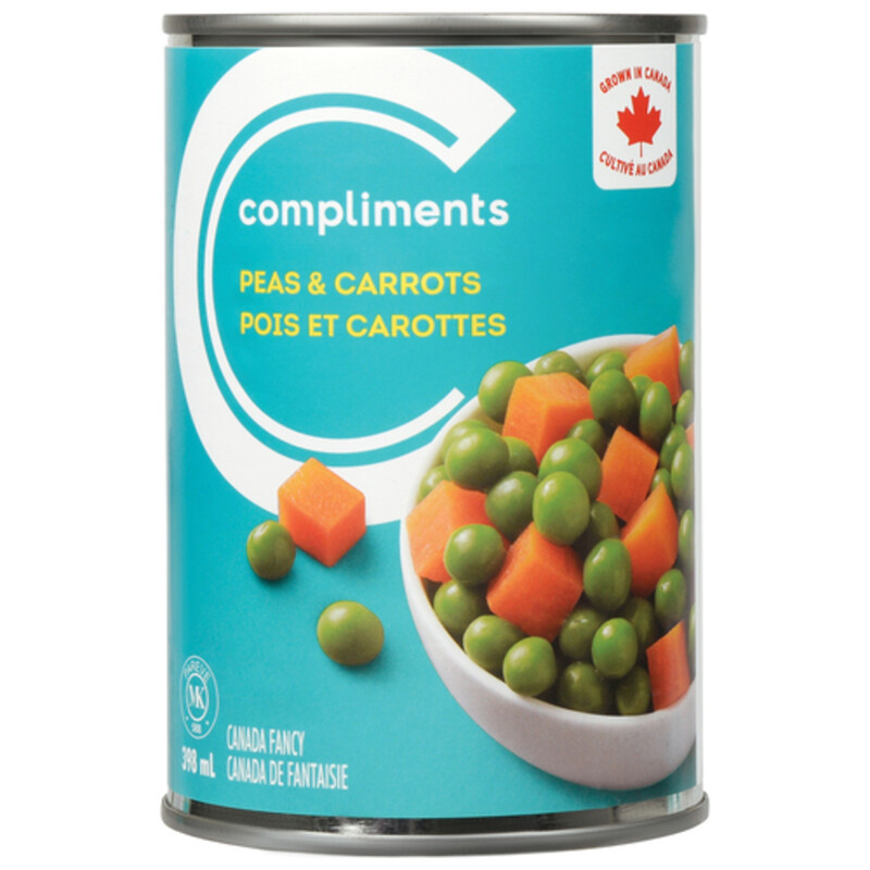 Compliments Canned Peas & Carrots 398 ml - Voilà Online Groceries & Offers