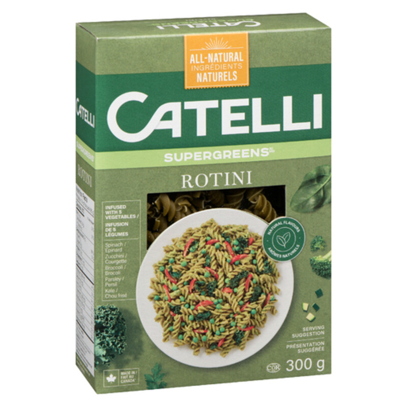 Catelli Pasta Supergreens Rotini 300 g - Voilà Online Groceries & Offers