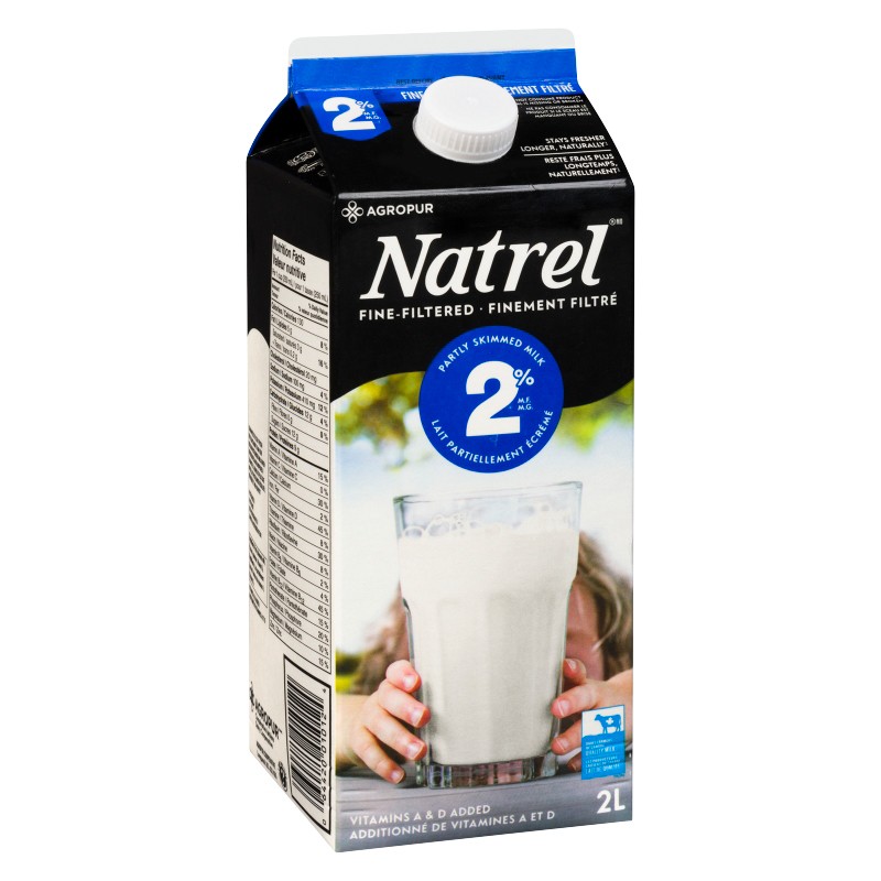 Natrel 2% Milk Partly Skimmed 2 L - Voilà Online Groceries & Offers