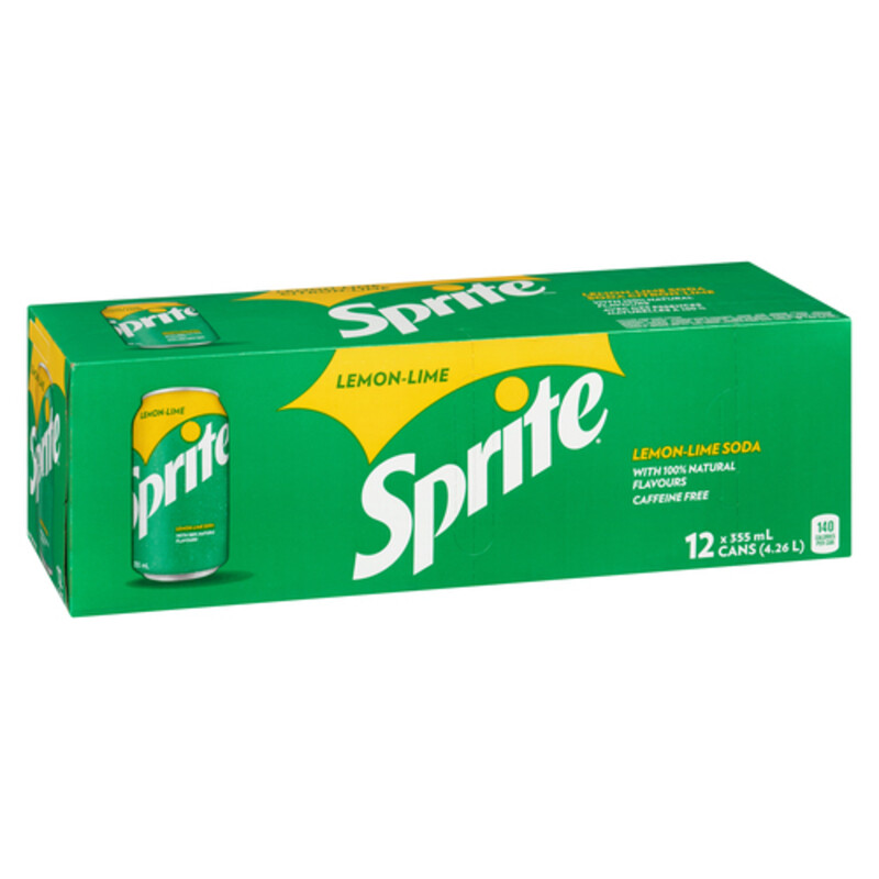 Sprite Fridge Pack Soda 12 x 355 ml (can) - Voilà Online Groceries & Offers
