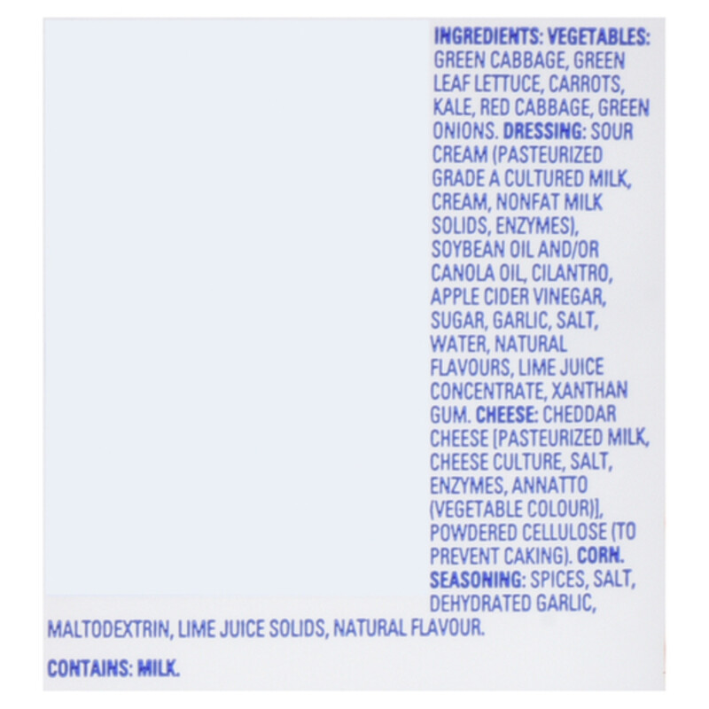 Dole Chop Chop Salad Kit Fiesta Lime 303 g - Voilà Online Groceries ...