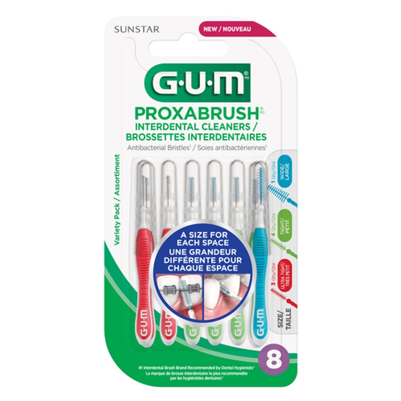 GUM Proxabrush Interdental Cleaners Variety Pack 8 Count - Voilà Online ...