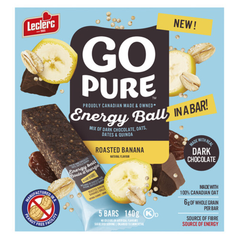 Leclerc Go Pure Cereal Bar Roasted Banana 140 g - Voilà Online ...