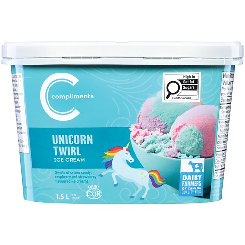 Compliments Ice Cream Unicorn Twirl 1.5 L - Voilà Online Groceries & Offers