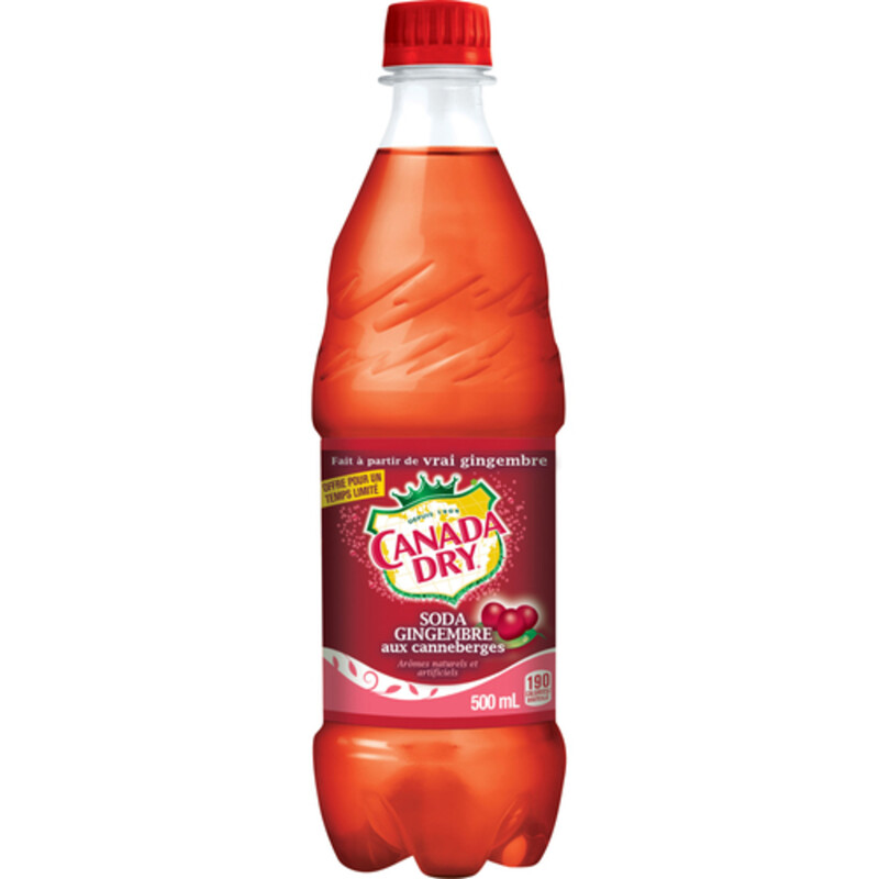 Canada Dry Cranberry Ginger Ale 500 ml (bottle) - Voilà Online ...