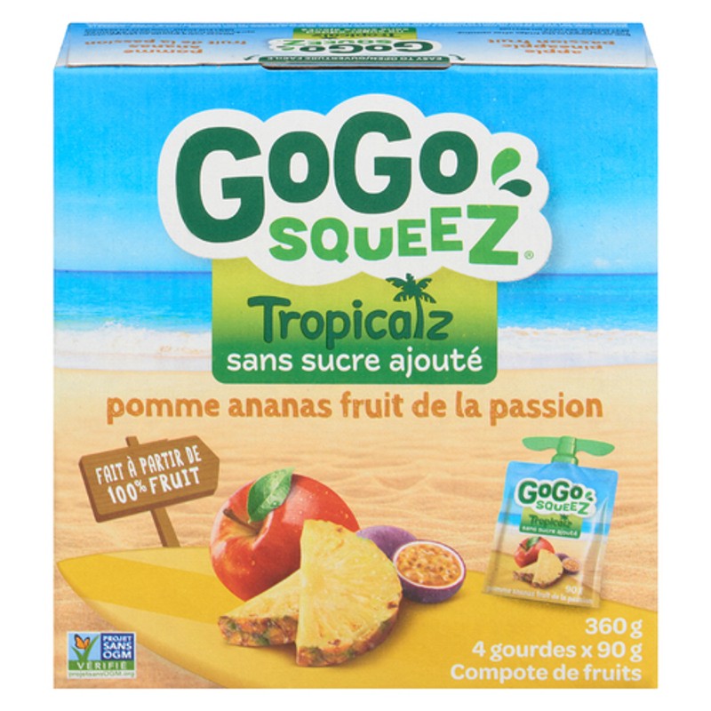 Gogo Squeez Apple Sauce Tropic Apple Pineapple Passion Fruit 4 X 90 g ...