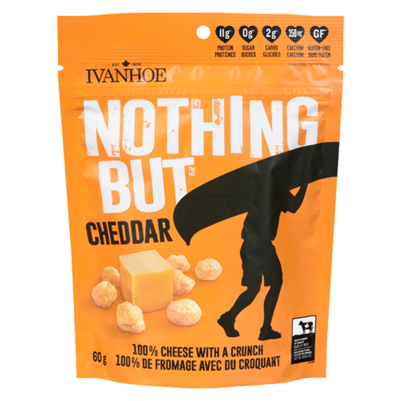 Ivanhoe Nothing But Cheddar 60 g - Voilà Online Groceries & Offers