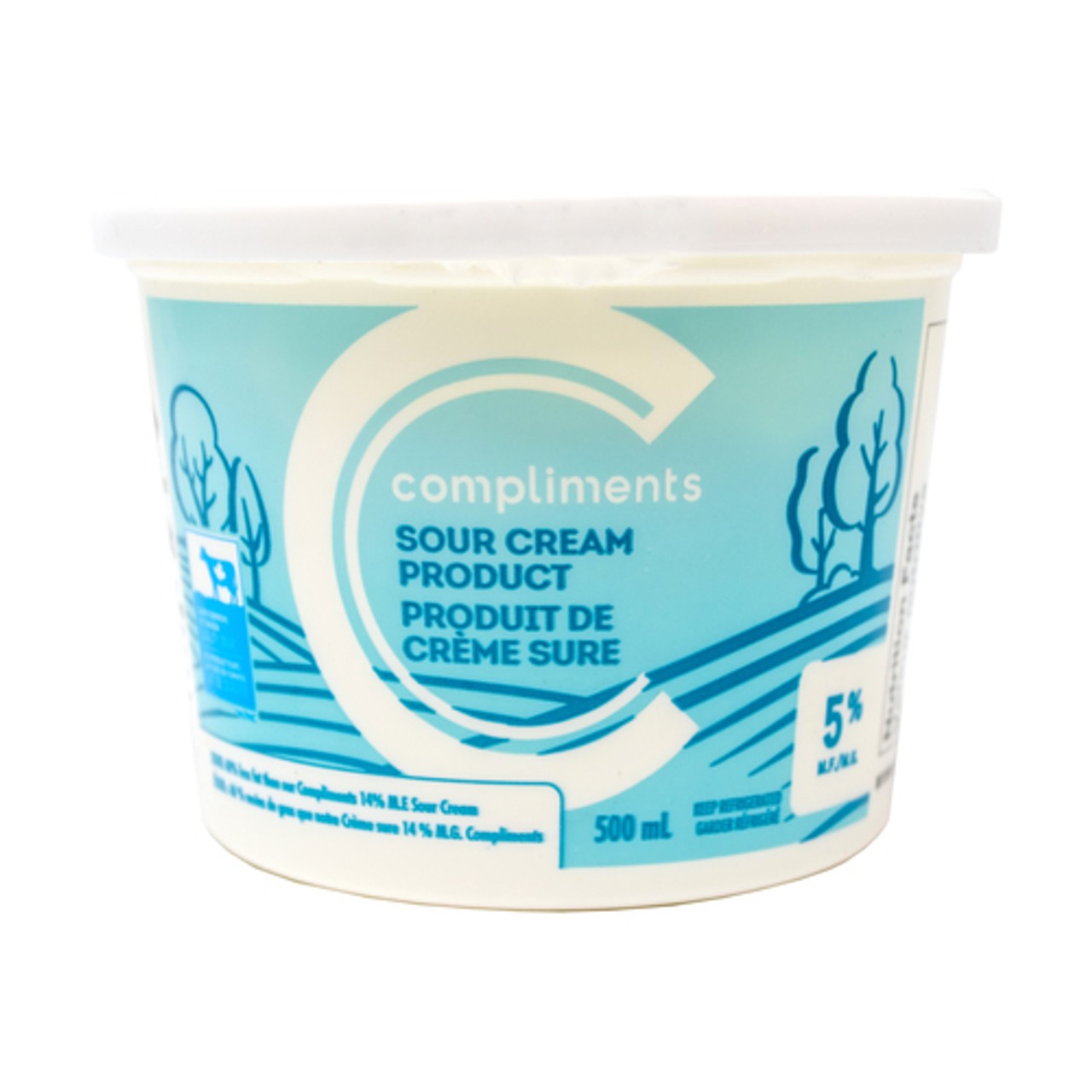 Compliments 5% Sour Cream Light 500 ml - Voilà Online Groceries & Offers