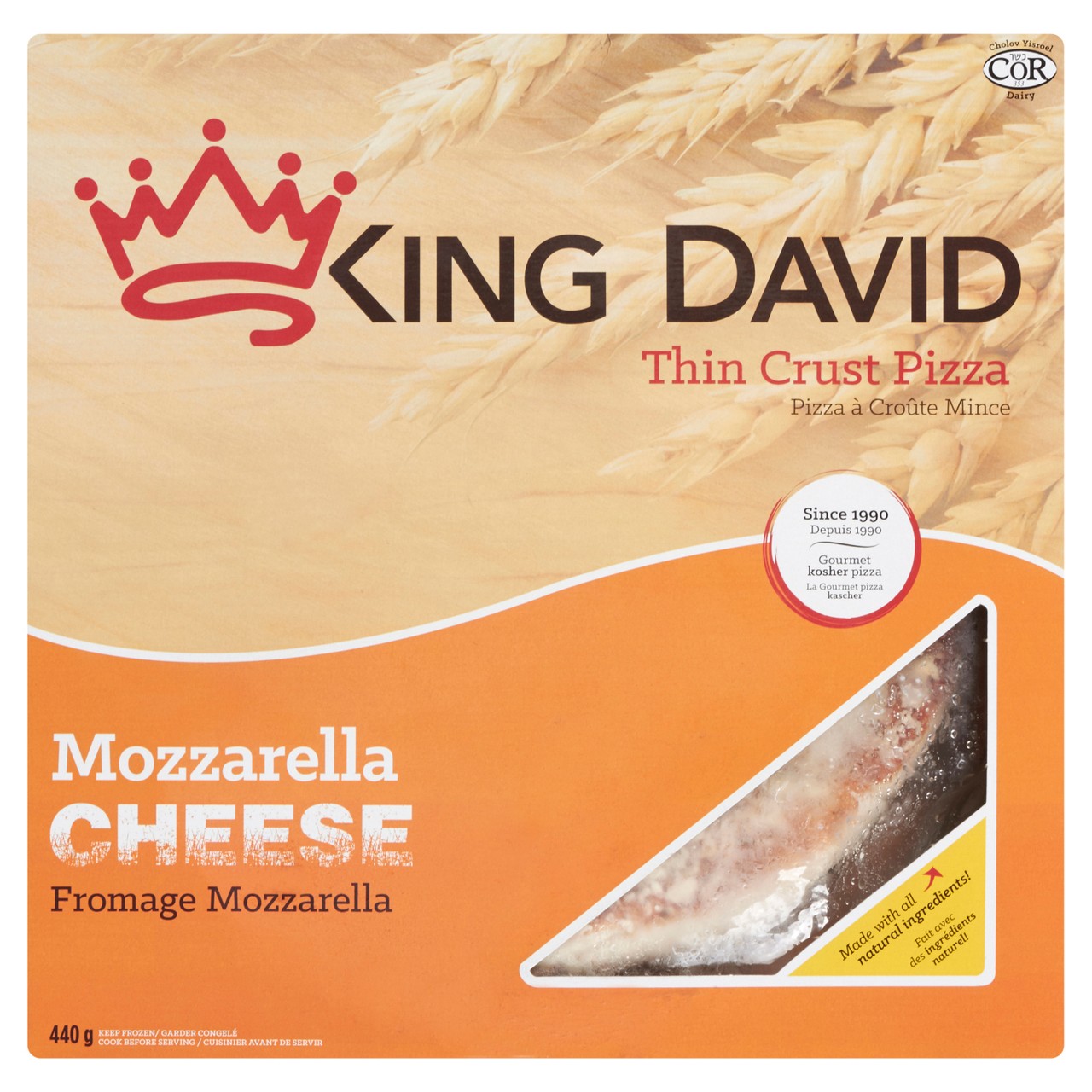 King David Frozen Pizza Mozzarella Cheese 440 g - Voilà Online ...