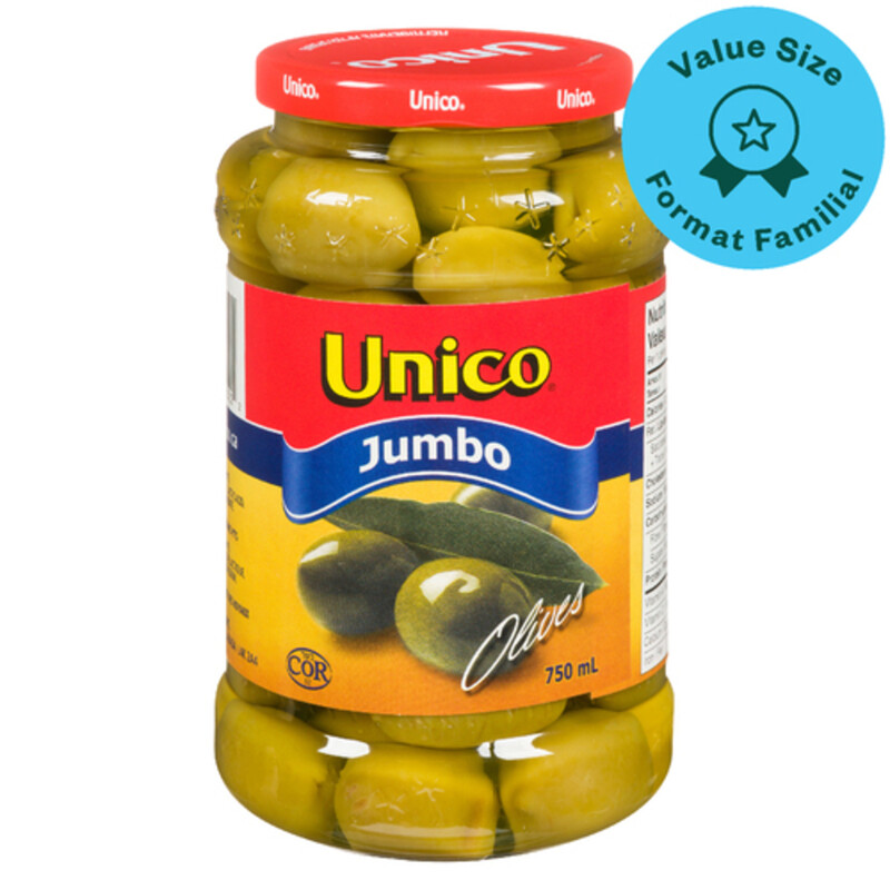 Unico Olives Jumbo 750 ml - Voilà Online Groceries & Offers