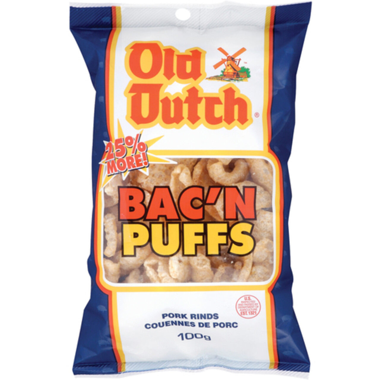 Old Dutch Bac'N Puffs Pork Rinds 100 g - Voilà Online Groceries & Offers