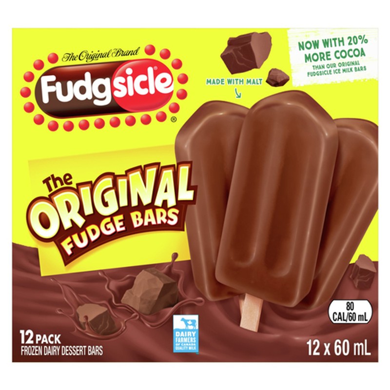 Fudgsicle Frozen Dairy Dessert Bars Original Fudge 12 x 60 ml - Voilà ...