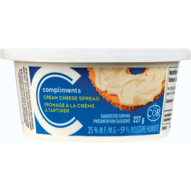 Compliments Cream Cheese Spread Original 227 g - Voilà Online Groceries ...