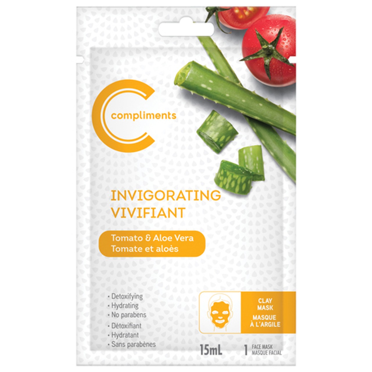Compliments Clay Mask Tomato & Aloe Vera 1 Count - Voilà Online ...
