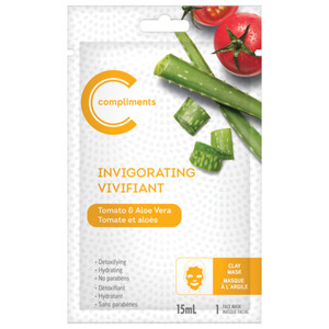 Compliments Clay Mask Tomato & Aloe Vera 1 Count - Voilà Online ...