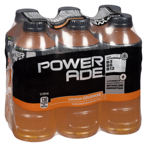 Powerade Orange Sports Drink 6 x 591 ml - Voilà Online Groceries & Offers