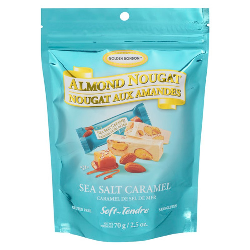 Golden Bonbon Gluten-Free Candy Almond Nougat Sea Salted Caramel 70 g ...